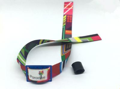 China Customized Ntag213 RFID Chip Wristband Heat Transfer Printing 350 * 15mm for sale