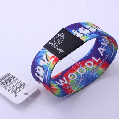 China Nfc Elastic Stretch RFID Chip Wristband LF / HF Waterproof For Access Control for sale