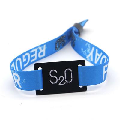 China Festival Ticket Disposable RFID Chip Wristband Glossy Surface Custom Design for sale