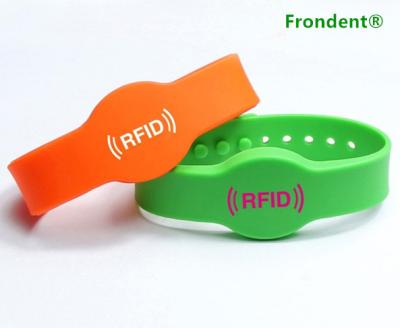 China Silicone RFID Chip Wristband Multi Color Half Round Shape Eco - Friendly for sale