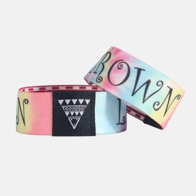China Elastic Rope 125khz Active Embedded Woven Rfid Fabric Wristband Bracelets With Rfid Chip For  Protection for sale