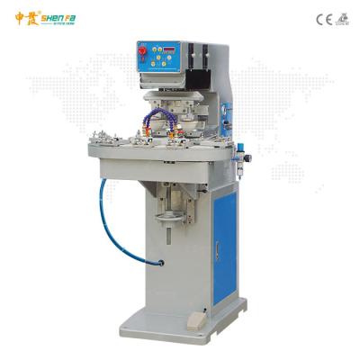 China SF-M2/C 1kW Two-Color Pad Printing Machine | 100×200mm Plate | 28 Pcs/Min Output for sale