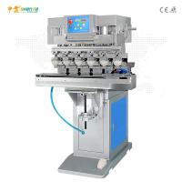 China Six Color One Shuttle Plate Industrial Pad Printing Machine SF-M6/S - 100×200 mm Cliche Size, 8 Pcs/Min Output for sale