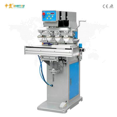 China 4 Color 60W Semi-Automatic Pad Printing Machine with 100x150mm Cliche Size and AC220V Power Supply for sale