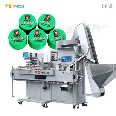 China SF-S4/BA Automatic Caps Pad Printing Machine - 130 pcs/min Speed, 4-Color Capability, 100×150mm Cliche Size for sale