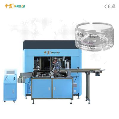 China SF-SHR460 Four Color Screen Printing Machine for Cosmetic Jars with 70-80pcs/min Speed and 0.2mm Precision for sale