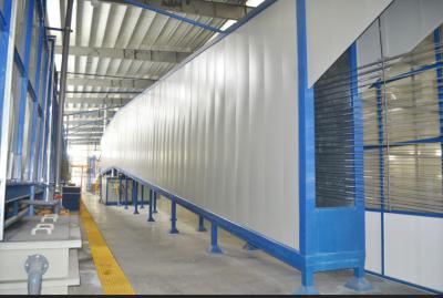 China Automatic Vertical Powder Coating Line for Aluminum Profiles - 1200T/Month Output, 200°C Curing Temperature for sale