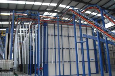 China Automated Industrial Powder Coating Line for Aluminum Profiles - 1200T/Month Capacity, 200°C Curing Temperature, 161kW Power for sale
