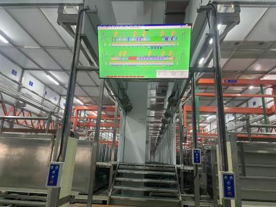 China 3000T/M Vertical Anodizing Line with Type II Sulfuric Acid Anodizing and Electrophoretic Coating for Outdoor Tent Frames for sale