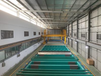 China 900T/Month Horizontal Anodizing Line with 6500mm Capacity and 10-12µm Film Thickness for Aluminum Processing for sale