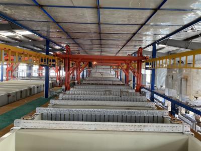 China 600 Ton Horizontal U Mode Aluminum Anodizing Production Line with 6500mm Capacity and 10-12µm Coating for sale
