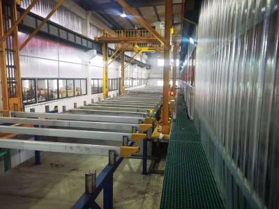 China 500T/Month Horizontal Anodizing Production Line for 6500mm Aluminum Profiles with 10-12µm Film Thickness for sale