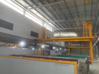 China Automated Horizontal U-Mode Anodizing Line 950T/Month for 6500mm Aluminum Profiles with 10-12µm Film Thickness for sale