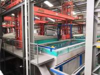 China Power Automated Horizontal Anodizing Line with 6500mm Capacity, 10-12µm Film Thickness, and 925T Monthly Output for sale