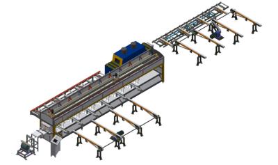 China High Speed Aluminum Profile Wrapping Machine with 7.11KW Power and 9-Meter Guide Rails for PVC/PE Bagging for sale