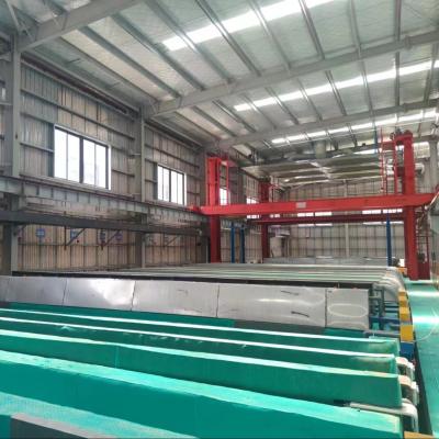 China Length 6500mm Horizontal Semi-automatic anodizing Line 900Ton/Month for sale