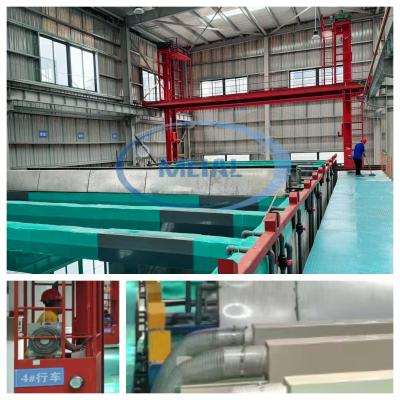 China Semi-Automatic Vertical 1000 Ton/Month Aluminum Anodizing Production Line Red / Yellow Color for sale