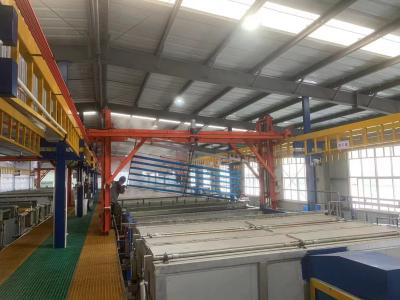 China 3-4 Crane Sets Anodizing Production Line with Sulfuric Acid Electrolyte for Oxide Film for sale