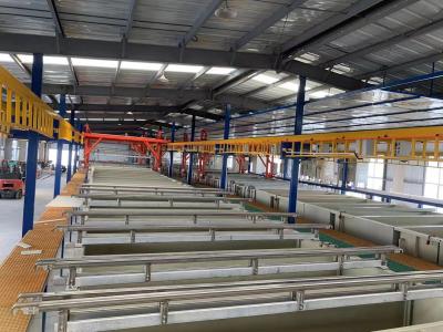 China Aluminium Profiles Anodizing Production Line With 180 Plusmn 20g/l Sulfuric Acid for sale