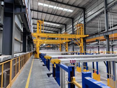 China Intelligent 500T/M Aluminum Profile Anodizing Production Line with 6063 Alloy Compatibility for sale