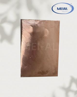 China Copper-aluminum composite sheet for anodizing line accessories with T2 copper alloy + 1060 aluminum, 99.9% copper content, and 100% aluminum content for sale