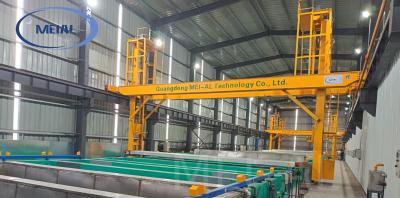 China 800 T/M Phase 1 + 400 T/M Phase 2 Turnkey Sulfuric Acid Anodizing Production Line for Mobile Phone Housings with Type II Anodizing for sale