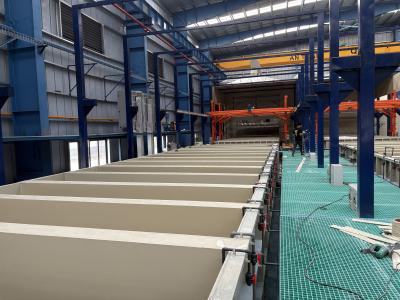 China Horizontal Anodizing Production Line with 450T/month Output 6500mm Max Profile Length and 8-12µm Anodizing Film Thickness for sale