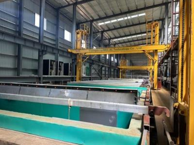 China 450T/month Output 6500mm Max Profile Length 8-12µm Anodizing Film Thickness Aluminum Profile Anodizing Production Line for sale