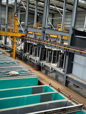 China Automatic Anodizing Plating Line with 700 Ton/month Large Capacity and Advanced Process Control for 8-12µm Film Thickness for sale