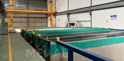 China Automatic Horizontal Anodizing Line for 6061-6063 Aluminum Alloy with 750T/M Capacity and 10-12µm Film Thickness for sale