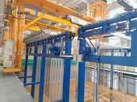 China 200-1500 Tons/Month Semi-Automatic Vertical Processing Anodizing Production Line for Aluminum Window Frames with Type II Sulfuric Acid Anodizing for sale
