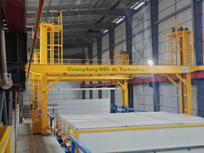 China Full Automatic Gantry Anodizing Production Line for Aluminum Fixtures with 10–15μm Oxide Film and 220 Tons/Month Capacity for sale