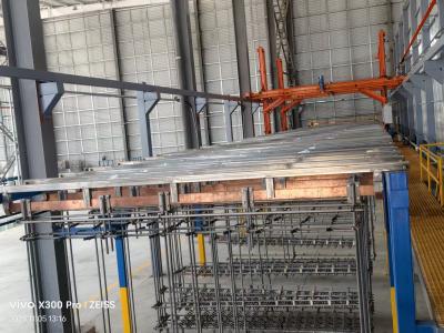 China Vertical Anodizing Line for Aluminum Profiles with Wastewater Treatment and 8-12 μm Film Thickness for sale