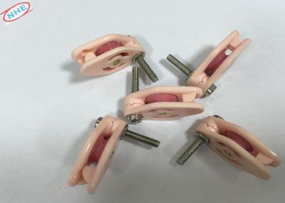 China QH003 Caged Ceramic Pulley Wire Guide Jumper with M4 Screw, 3.85g/cm³ Density, Ra0.2 Polish for Coil Winding for sale
