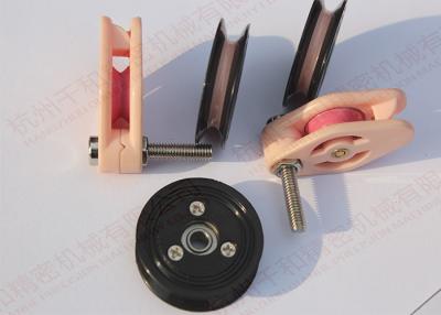 China Black HRA 88 Plastic Cable Pulley Wheels with Japanese Bearings for Wire Winding Machines for sale