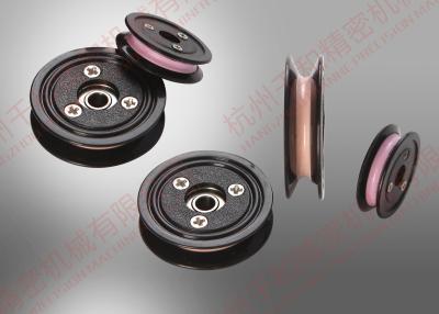 China Plastic Flanged Ceramic Wire Guide Pulley with Bearings - Ra0.2 Surface Polish, HRA88 Hardness for Industrial Machinery for sale