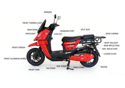 China SLEEU Electric Scooter EEC Certified Food Delivery Motorcycle 1200W 60V Factory Direct for sale