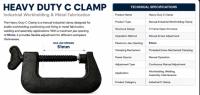 China Industrial Workholding  Anodizing Clamps Heavy Duty C Clamp For Metal Fabrication for sale