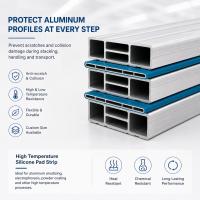 China Low Temperature  Profile Protector Extrusion Aging Silicone Pad Strip for sale