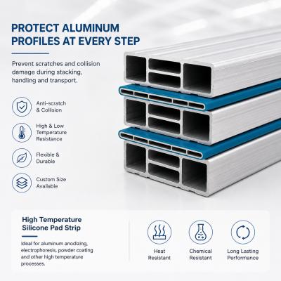 China Low Temperature  Profile Protector Extrusion Aging Silicone Pad Strip for sale