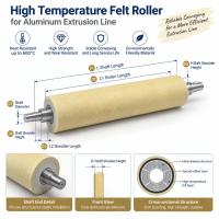 China 600 Degree Felt Roller Composite Structure Aluminum Extrusion Wet Felting Roller for sale