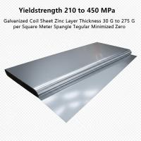 China Galvanized Coil Sheet with Yield Strength 210-450 MPa and Zinc Layer Thickness 30-275 G/m² with 30% TT Advance Payment for sale