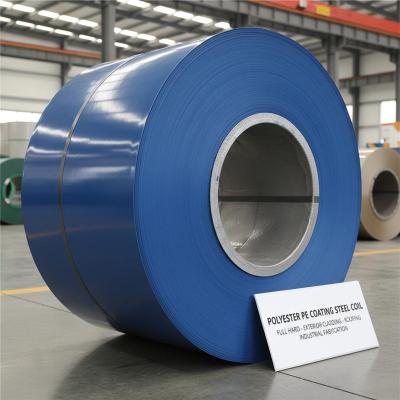 China Polyester PE Coating Color Coated Steel Coil Full Hard Perfect for Exterior Cladding Roofing and Industrial Fabrication for sale