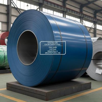 China Cold Rolled Color Coated Steel Coil Full Hard Weight Per Coil 3 to 8 Tons Suitable for Industrial and Architectural Uses for sale