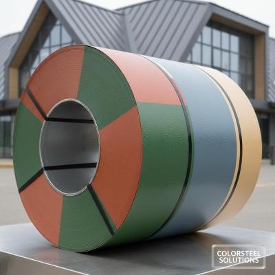 China High Corrosion Resistance Color Coated Steel Coil with PE/SM P/HDP/PVDF Painting and DX51D Material Grade for Roofing and Cladding for sale