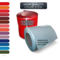 China 20/5UM Film Thickness Color Coated Steel Coil PPGI with RAL Color Customization and Galvanized/Galvalumed/Aluminum Baseplate for sale