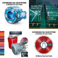 China SMP Silicone Modified Polyester PPGI Steel Coil 0.3mm-1.2mm For Factory Workshop Warehouse Industrial Construction for sale