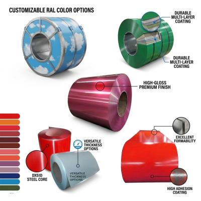 China Heavy Zinc Z275 PPGI Agricultural Building Steel Coil DX51D+Z For Farm Shed Barn Poultry Livestock Construction Material for sale