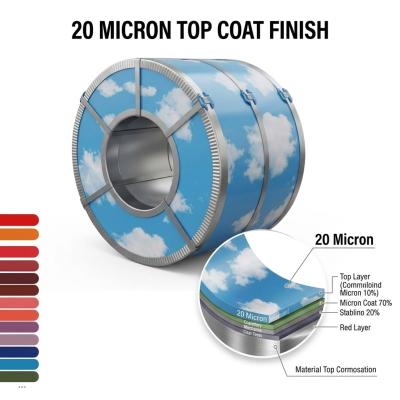 China Slit Width Customized Prepainted Steel Coil 508mm 610mm Coil ID 3-8 Ton Coil Weight for sale