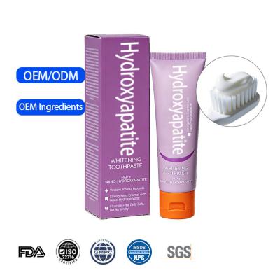 China Factory Customize Private Label Nano Hydroxyapatite Toothpaste Best Toothpaste for Teeth and Gums Whitening Toothpaste for sale